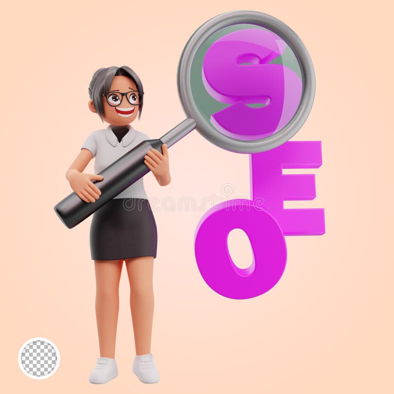 Seo Analytics Concept Cute 3d Illustration Stock Image - Illustration ...
