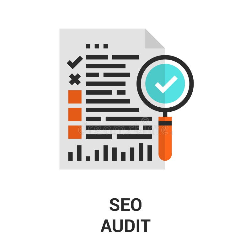 Seo audit icon stock vector. Illustration of loupe, glass - 78875662