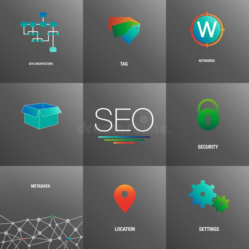 SEO Background for Internet Business Stock Vector - Illustration of ...