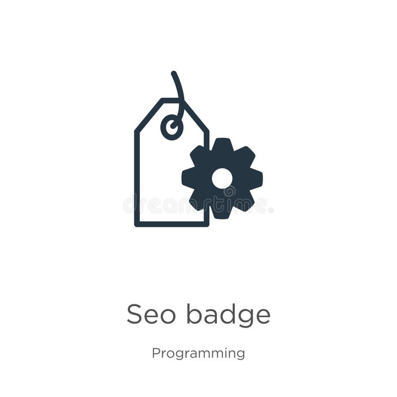 Seo Badge Icon Vector. Trendy Flat Seo Badge Icon from Programming ...