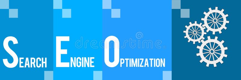 Seo Blue with Keywords Banner Stock Illustration - Illustration of ...