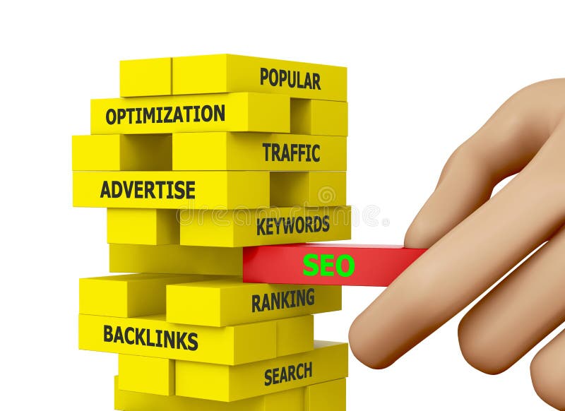 Seo stock illustration. Illustration of analytics, blocks - 88220063