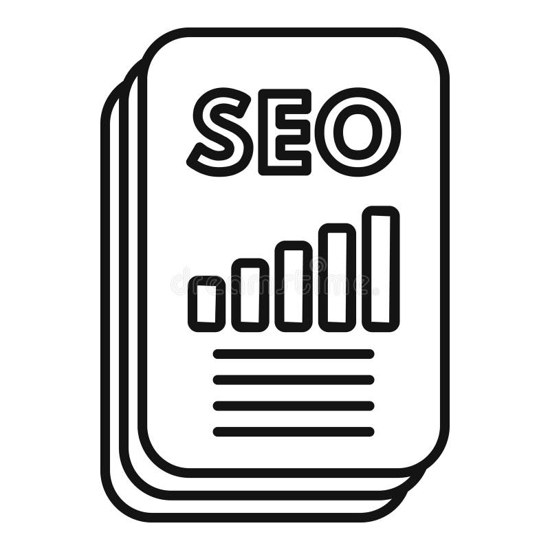 Seo Chart Document Icon Outline Vector. Online Boost Stock Vector ...