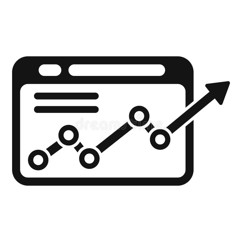 Seo Chart Website Icon Simple Vector. Computer Market Stock Vector ...