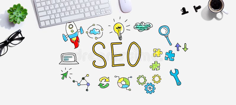 SEO with a Computer Keyboard Stock Photo - Image of computer, design ...