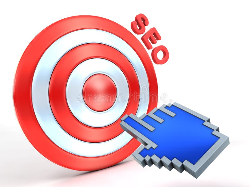 SEO concept stock illustration. Illustration of aiming - 18176807