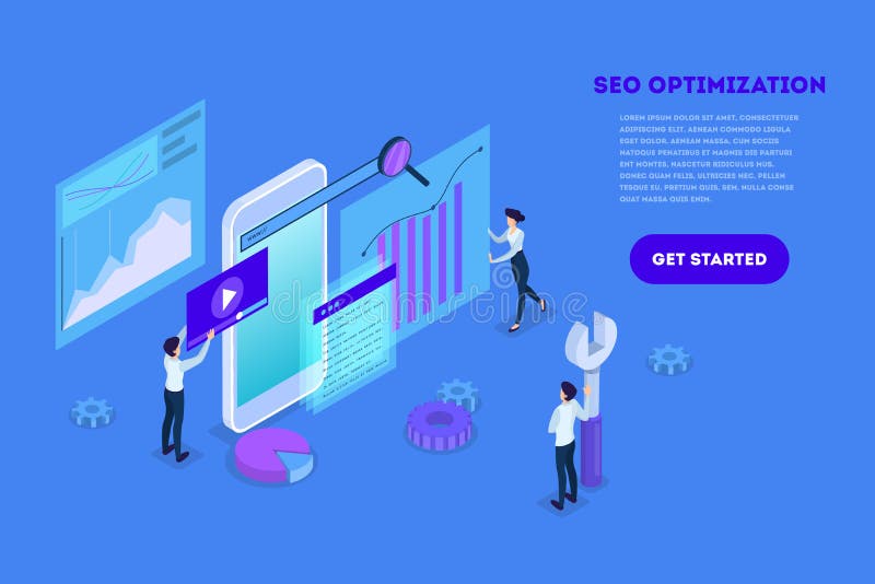 SEO Concept. Idea of Search Engine Optimization for Website Stock ...