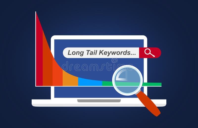 Long Tail Keyword Banner with Isometric Icons Stock Vector ...