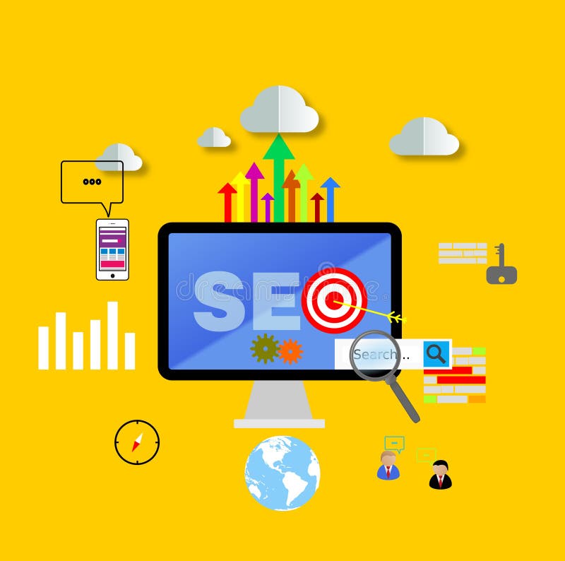 SEO concept vector art stock vector. Illustration of generation - 86195457
