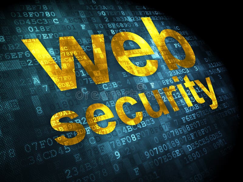 SEO Concept: Web Security on Digital Background Stock Illustration ...