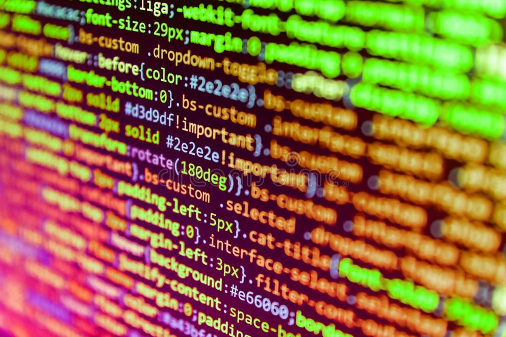 SEO Concepts for Better SERP. Software Developer Programming Code on ...