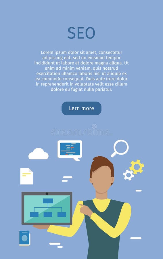 SEO Conceptual Vector Web Banners in Flat Style Stock Vector ...