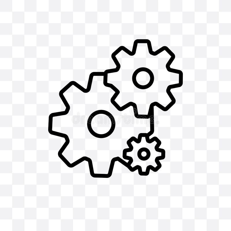 Seo Configuration Vector Linear Icon Isolated on Transparent Background ...