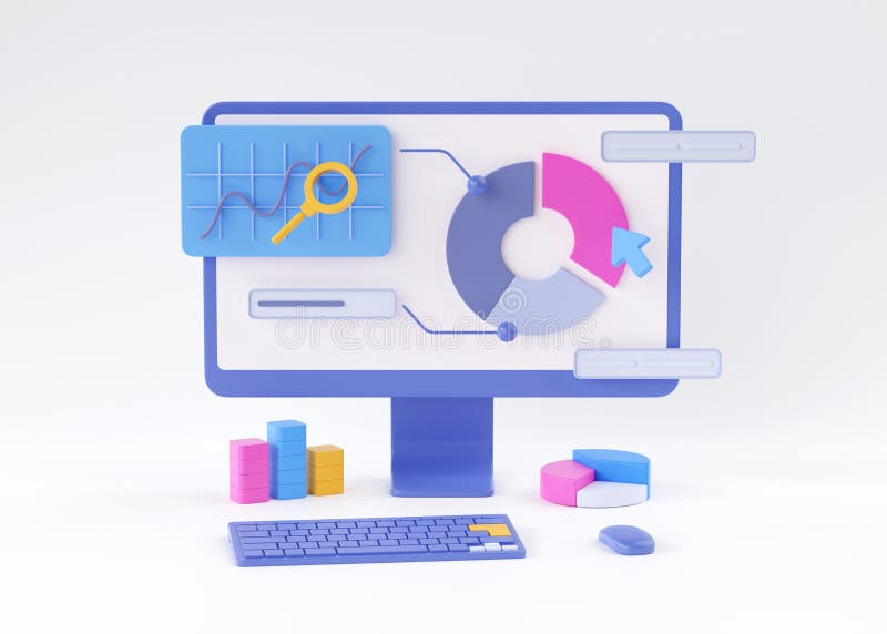 Seo 3d Research Render Illustration - Audit Process Creative Concept ...