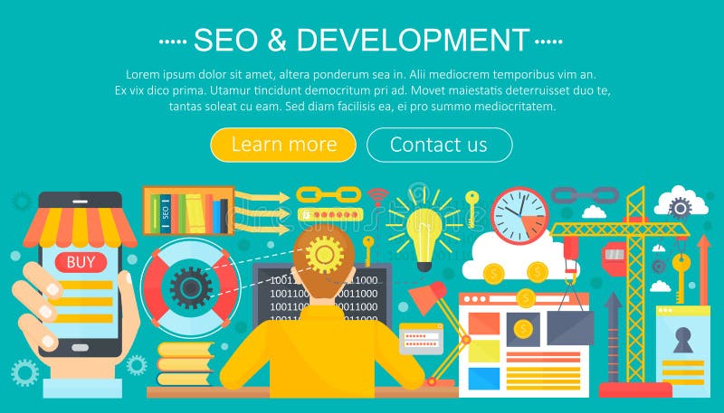 SEO and Development Concept Design Infographics Template Design, Web ...