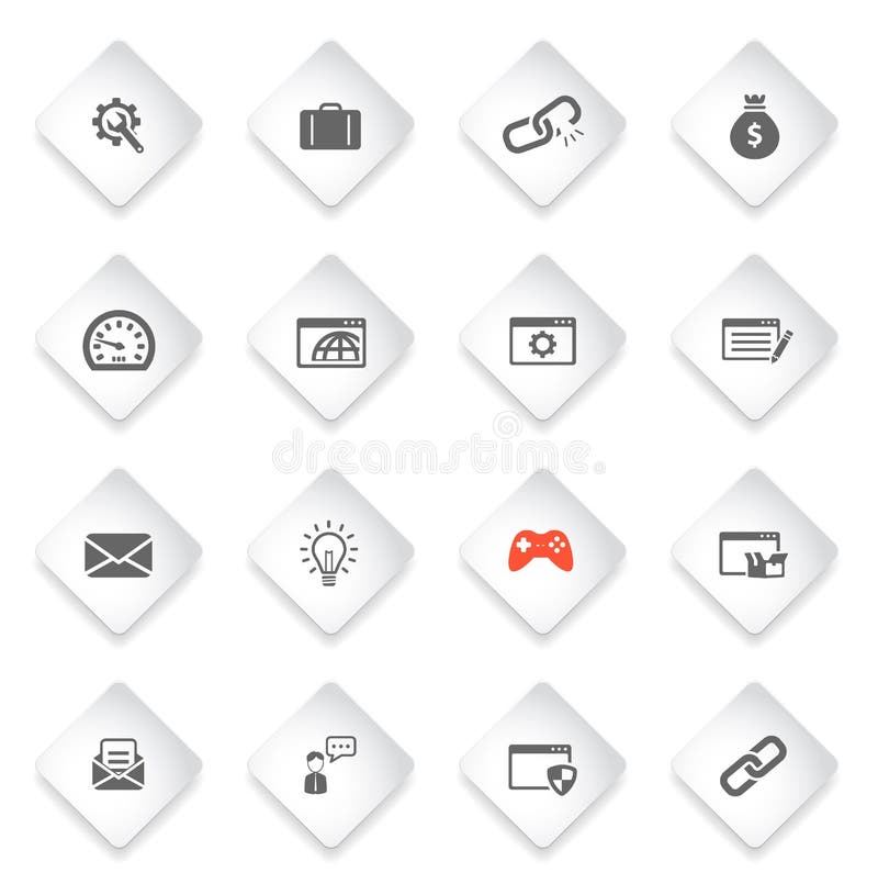 SEO and Development Simply Icons Stock Vector - Illustration of pencil ...