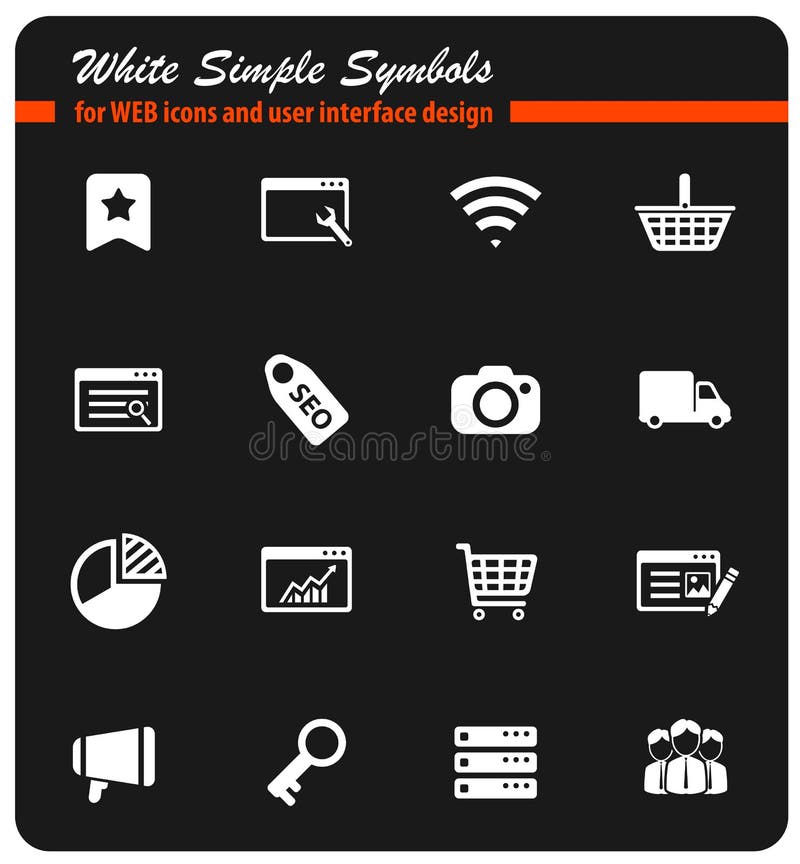 SEO and Development Simply Icons Stock Vector - Illustration of wrench ...