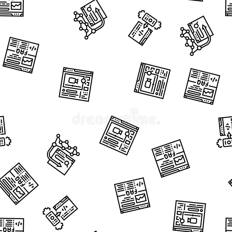 Seo Digital Optimization Strategy Seamless Pattern Vector Stock ...