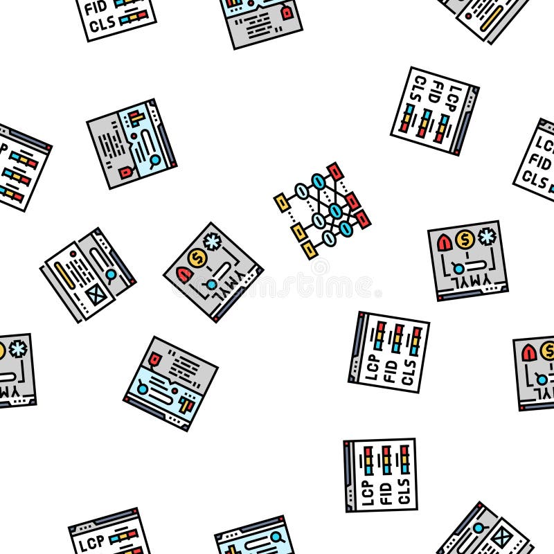 Seo Digital Optimization Strategy Seamless Pattern Vector Stock ...