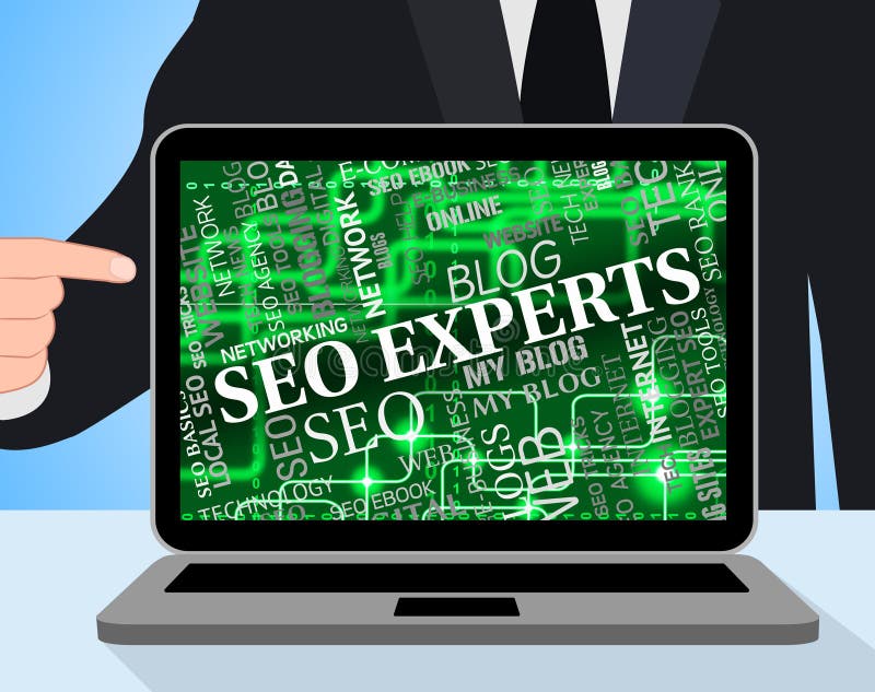 Seo Experts Represents Character Website and Skill Stock Illustration ...