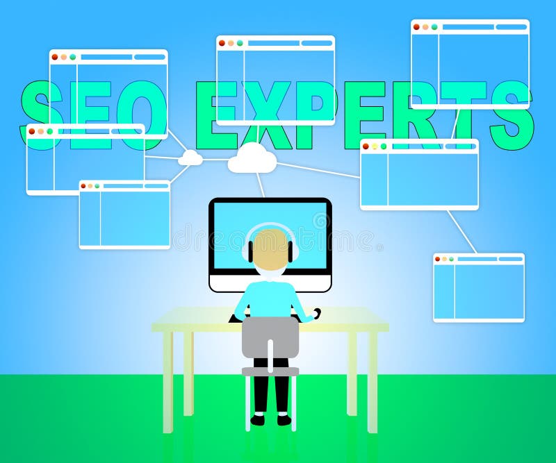 Seo Experts Represents Search Engines and Capabilities Stock ...