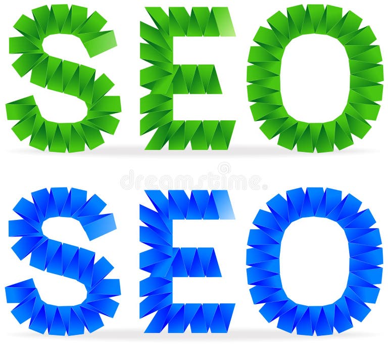 Seo folded paper sign stock vector. Illustration of isolated - 51007135