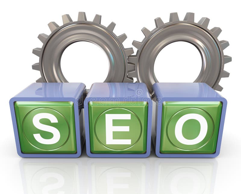 SEO Metal Gears stock illustration. Illustration of improve - 30802972