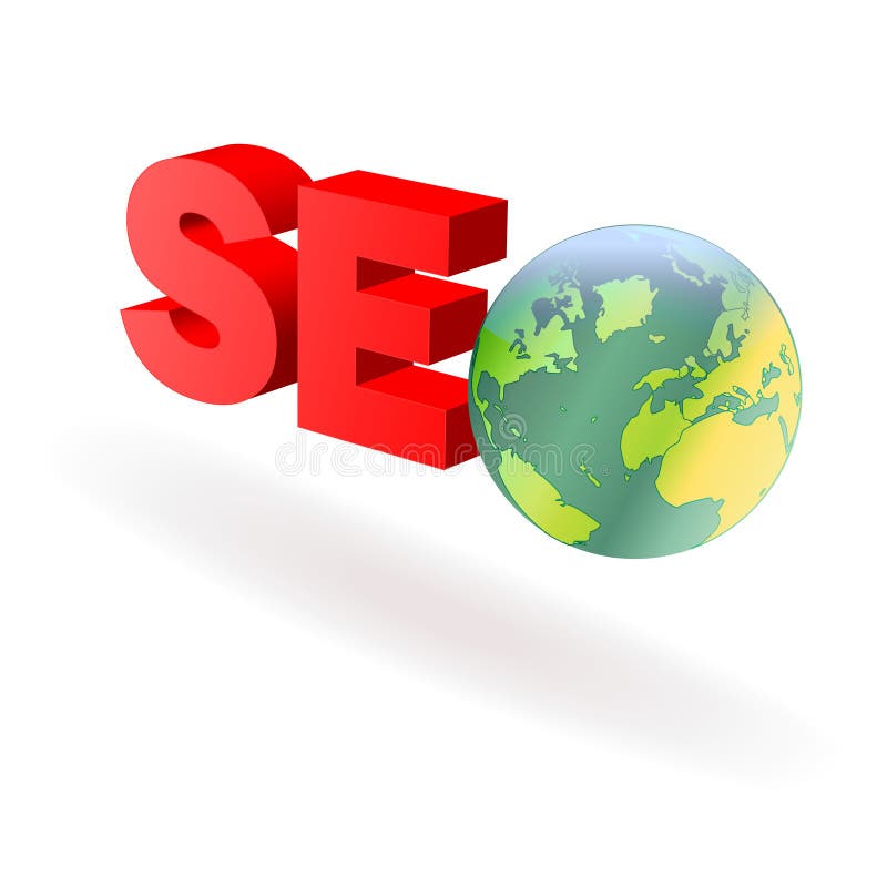 SEO Earth Search Engine Optimization Internet Stock Vector ...