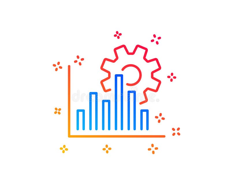 Seo Graph Line Icon. Search Engine Optimization Sign. Vector Stock Vector - Illustration of gear ...