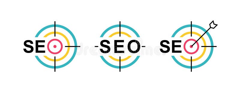 SEO Icon with Target. SEO Optimization, Analytics and Marketing. the ...