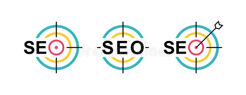 SEO Icon with Target. SEO Optimization, Analytics and Marketing. the ...