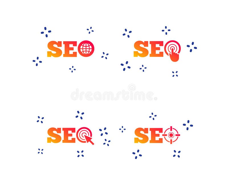SEO Icons. Search Engine Optimization Symbols. Vector Stock Vector ...