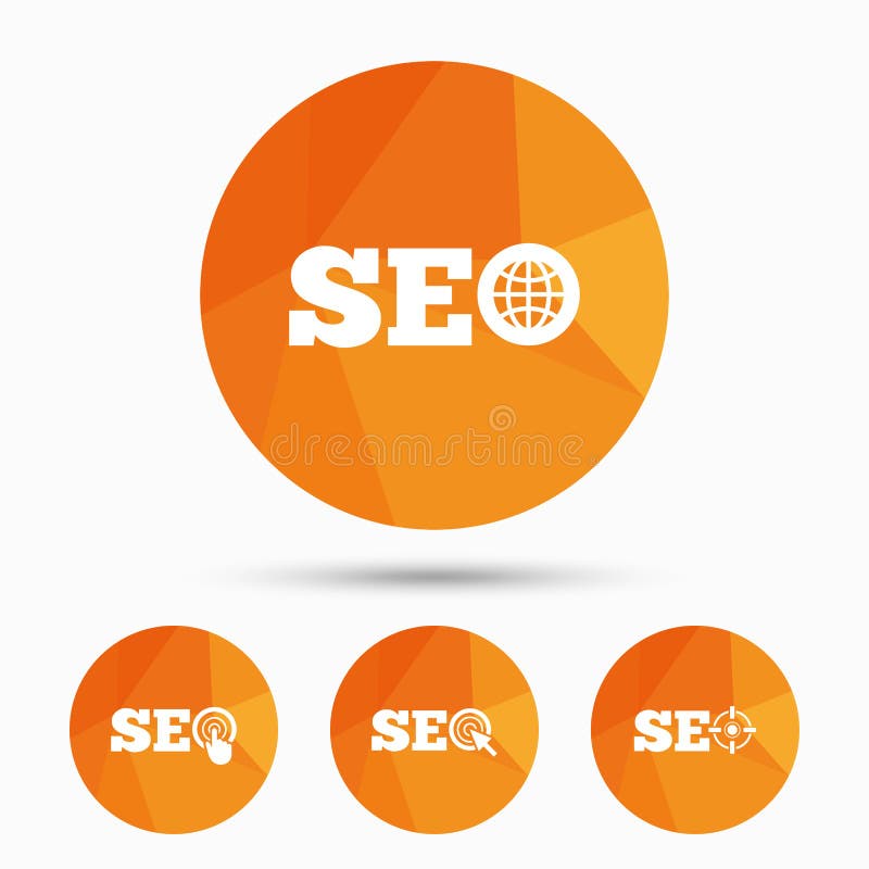 SEO Icons. Search Engine Optimization Symbols Stock Vector ...