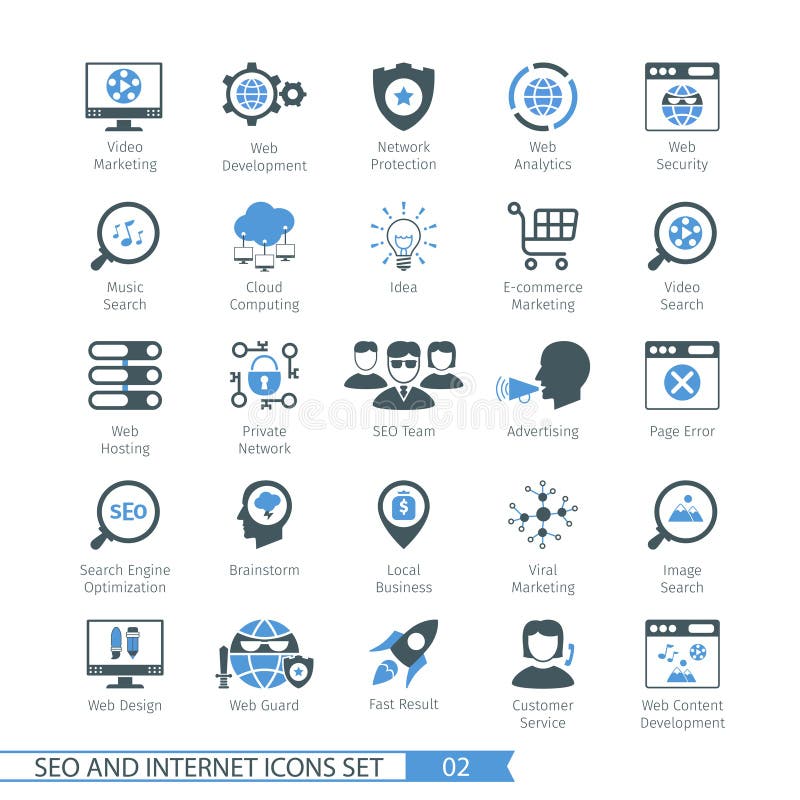 SEO icons set 02 stock vector. Illustration of creative - 48801725