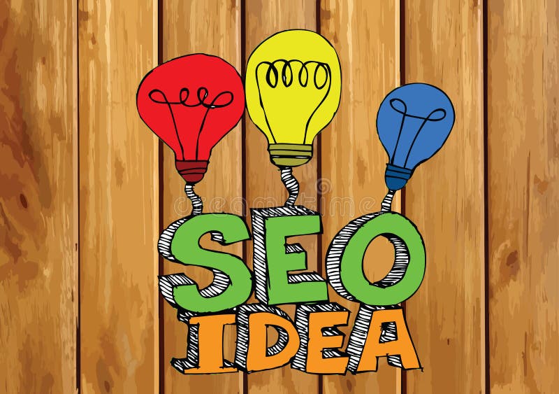Seo Idea SEO Search Engine Optimization on Wood Background Plank Stock ...