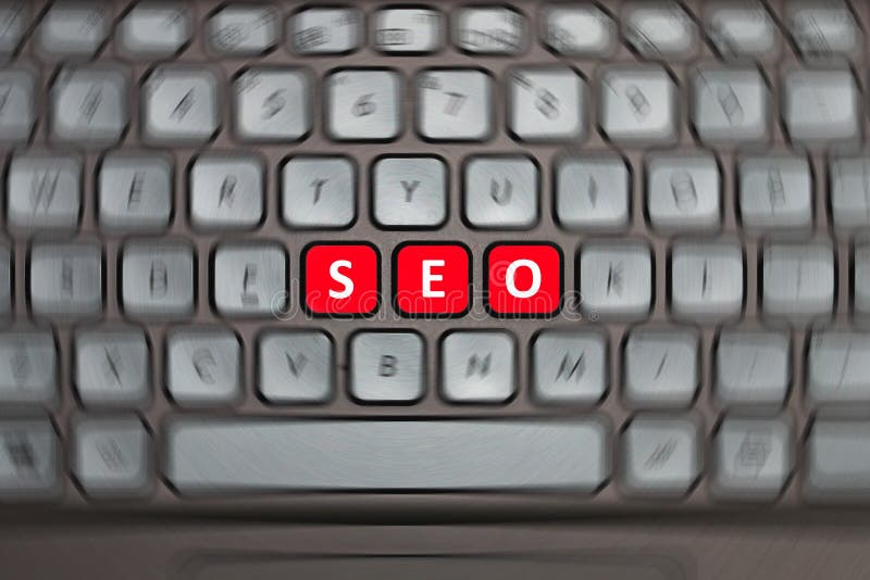SEO on Keyboard Search Key Internet Stock Illustration - Illustration ...