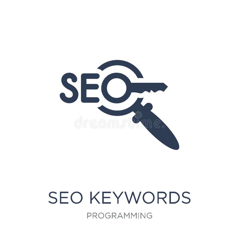 SEO Keywords Icon. Trendy Flat Vector SEO Keywords Icon on White Stock ...