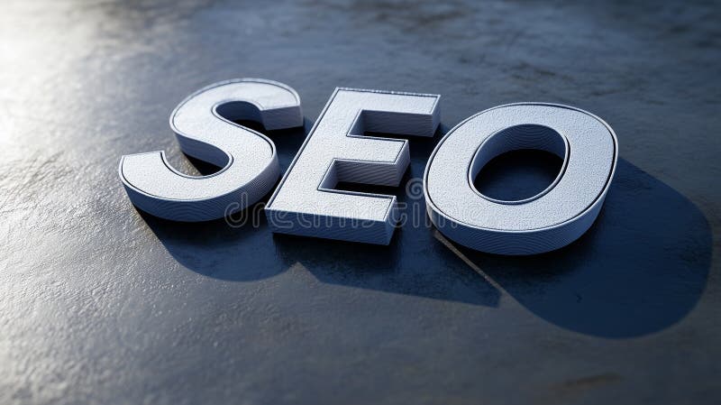 SEO Letters in Bold White Standing Out on a Dark Textured Surface with ...