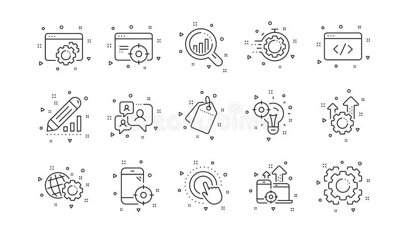 Seo Line Icons. Website Stats, Target and Increase Sales. Linear Set ... Seo Line Icons. Website Stats, Target and Increase Sales. Linear Set ...