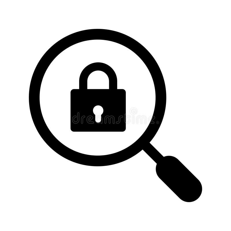 SEO Lock Search icon stock illustration. Illustration of safety - 306764111
