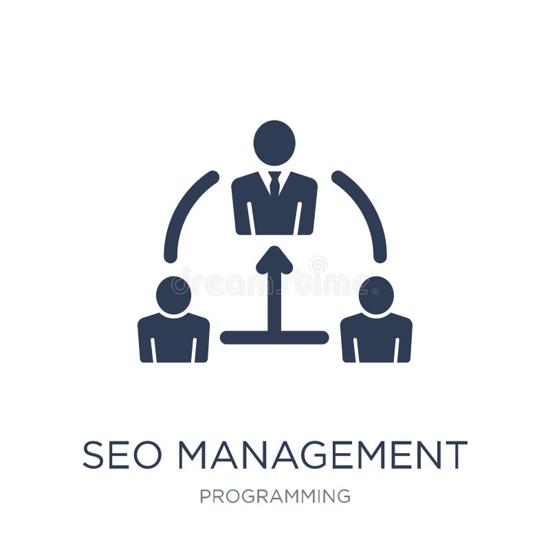 Seo Management Icon. Trendy Flat Vector Seo Management Icon on W Stock ...
