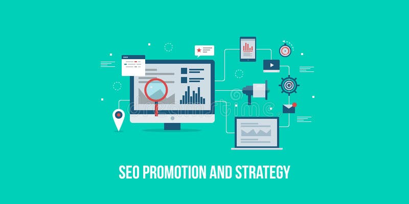 Seo Analysis and Optimization Landing Page Template Stock Vector ...