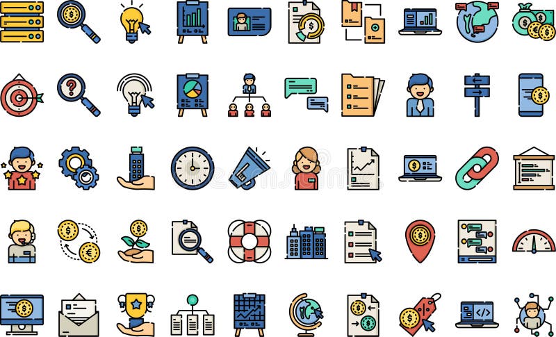 Seo and Marketing Icons High-Quality Vector Icons Collection with ...