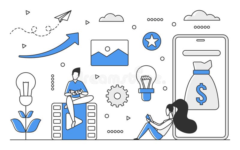 Seo marketing optimization stock illustration. Illustration of research ...