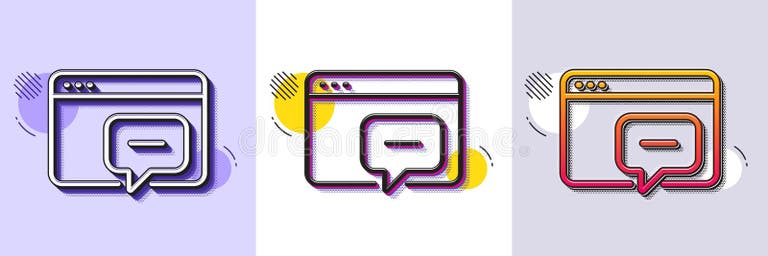 Seo Message Line Icon. Web Chat Sign. Traffic Management. Halftone ...