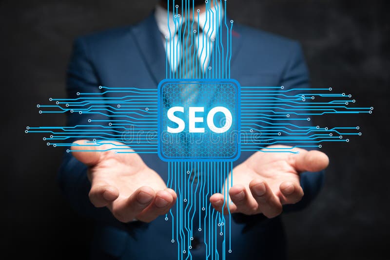 SEO in the motherboard stock illustration. Illustration of competitive ...