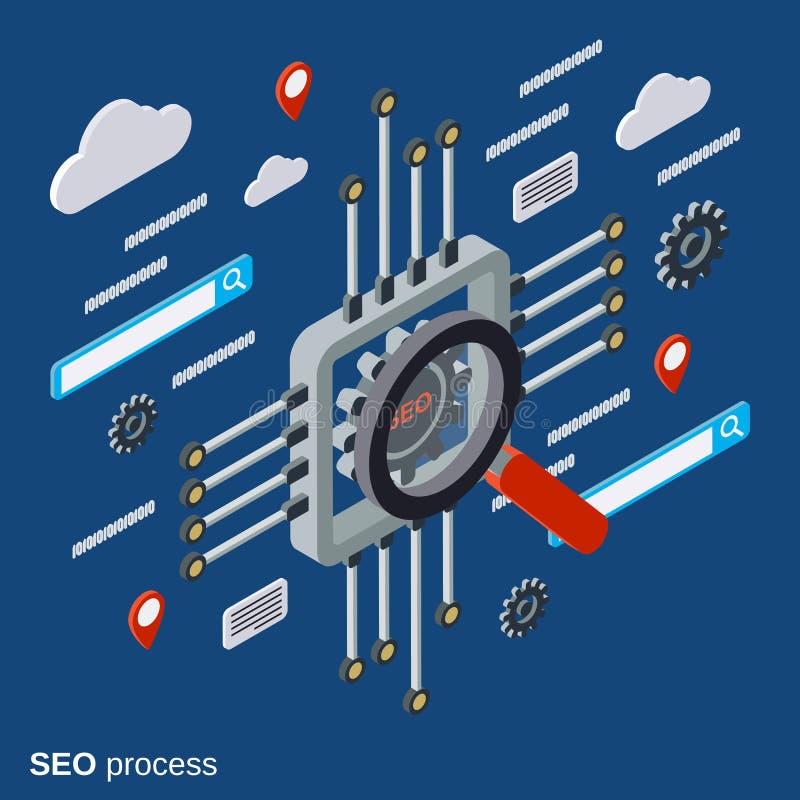SEO-Optimierung, Informationssuche, Datenanalyse Vektor Konzept Vektor ...