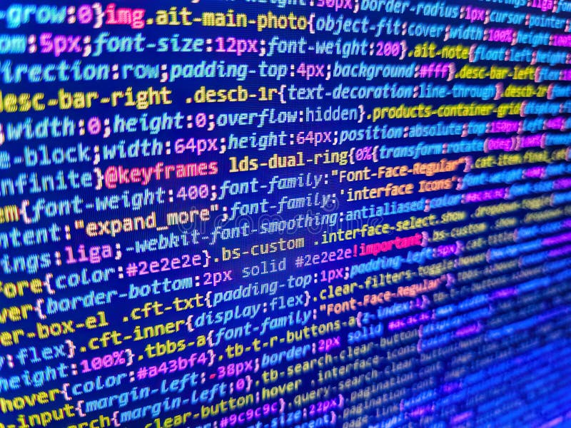 Seo Optimization Abstract Modern Virtual Computer Script Programming Coding With Editor