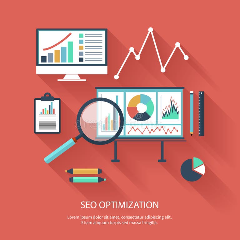 SEO Optimization, Programming Process Stock Vector - Illustration of marketing, concept: 48126538
