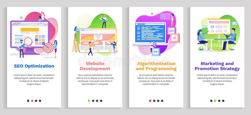 Seo Optimization And Website Development Vector Stock Vector Illustration Of Monitor Language